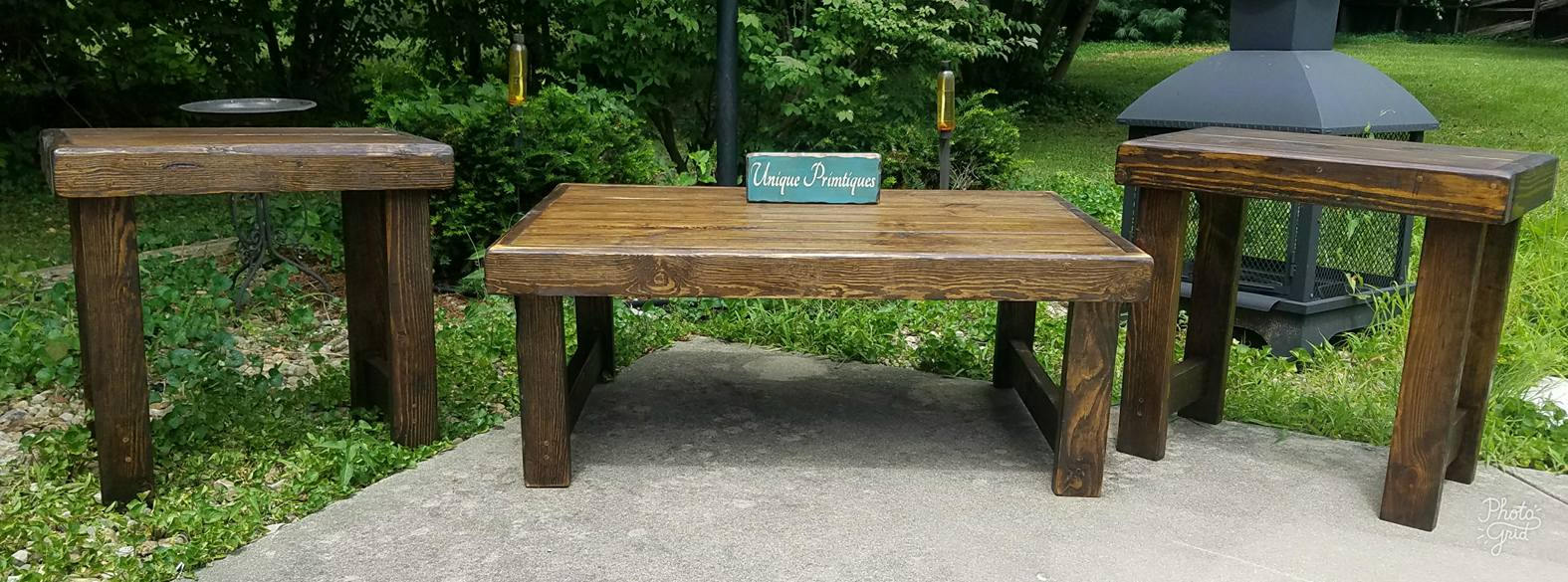 RUSTIC END TABLE Fish Tank Amp Plant Night Stand Nightstand | Etsy