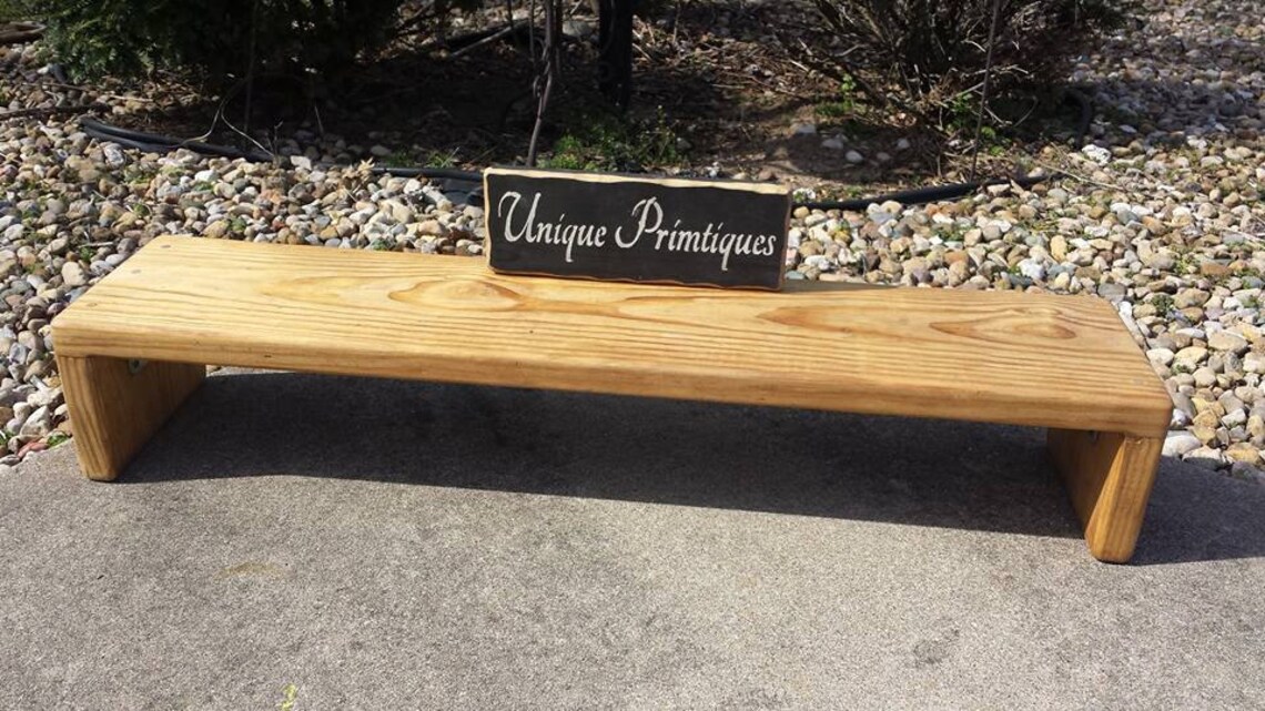 Rustic Table Riser Bench Centerpiece TV Entertainment Center | Etsy