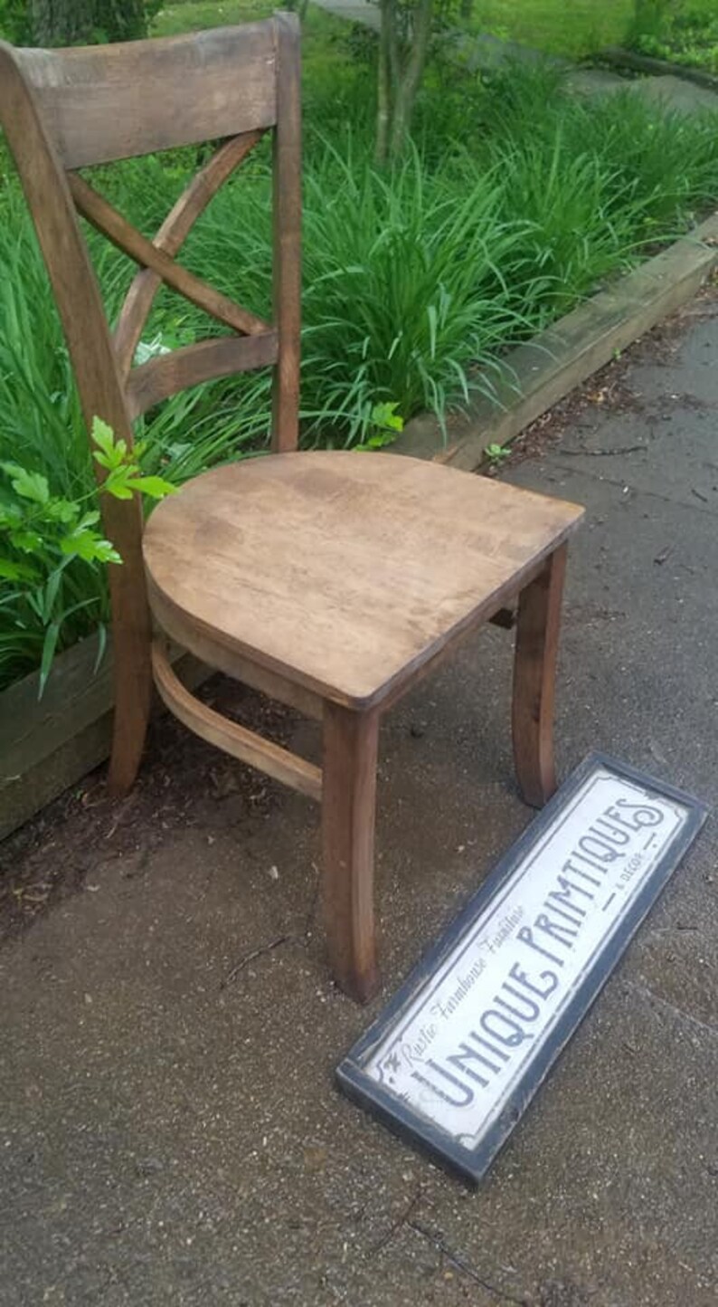Beautiful Rustic Wood Malaysian Oak CHAIR Solid Wood X-back - Etsy