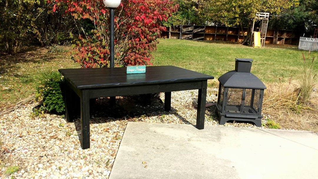 RUSTIC FARMHOUSE TABLE Farm House Country Cabin Kitchen Dining Indoor ...