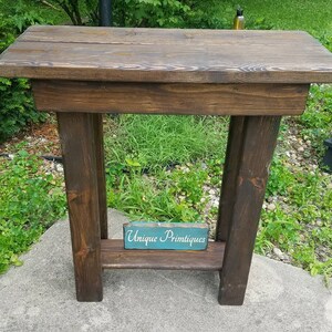 RUSTIC END TABLE Farmhouse Farm House Reclaimed Wood Fish Tank | Etsy