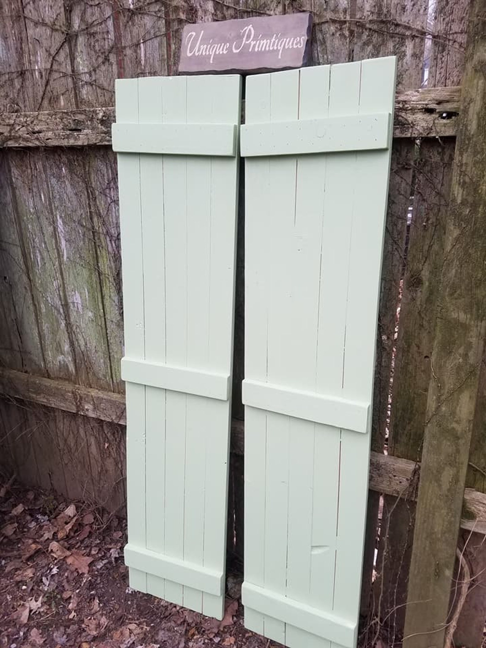 Rustic Wood Shutters Country Barn Display Indoor Outdoor Primitive ...
