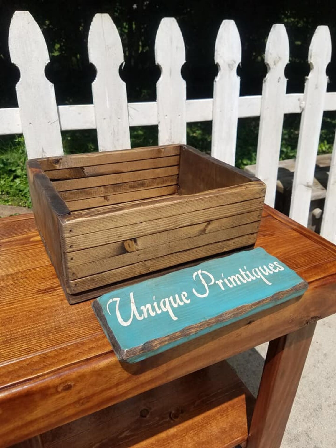 Rustic FARMHOUSE BOX CRATE Reclaimed Wood Bathroom Kitchen | Etsy