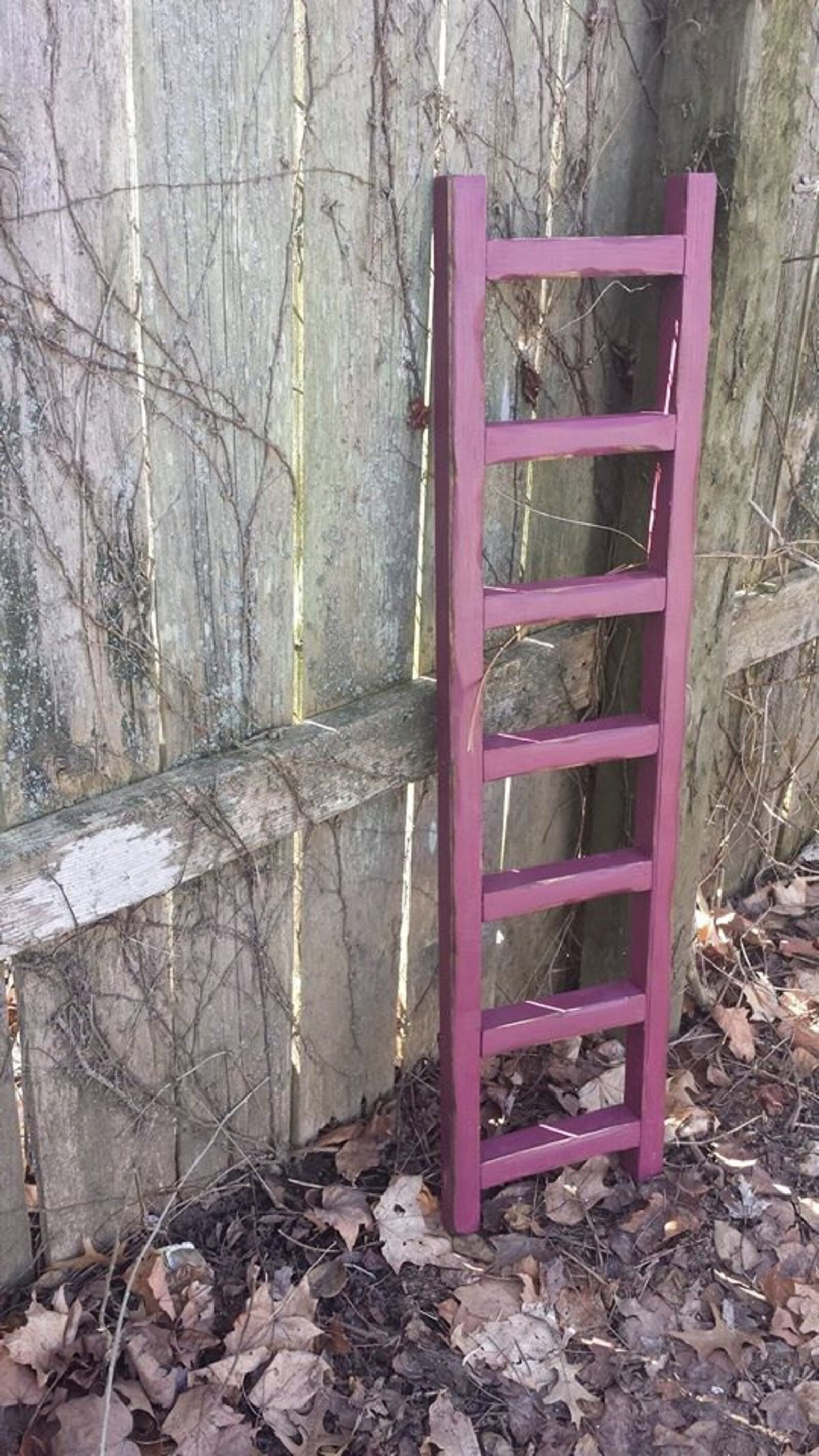 Primitive LADDER Rustic Barn Red 7-rung Jewelry Display Home | Etsy