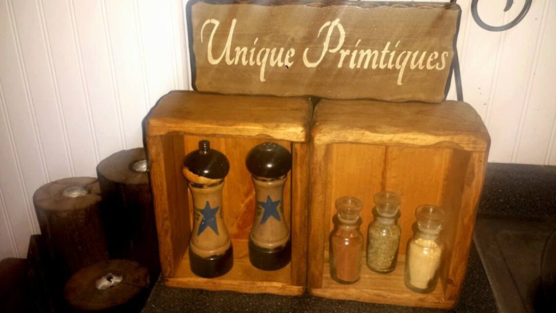 Rustic Reclaimed Wood Tray Box Candle Holder - Etsy