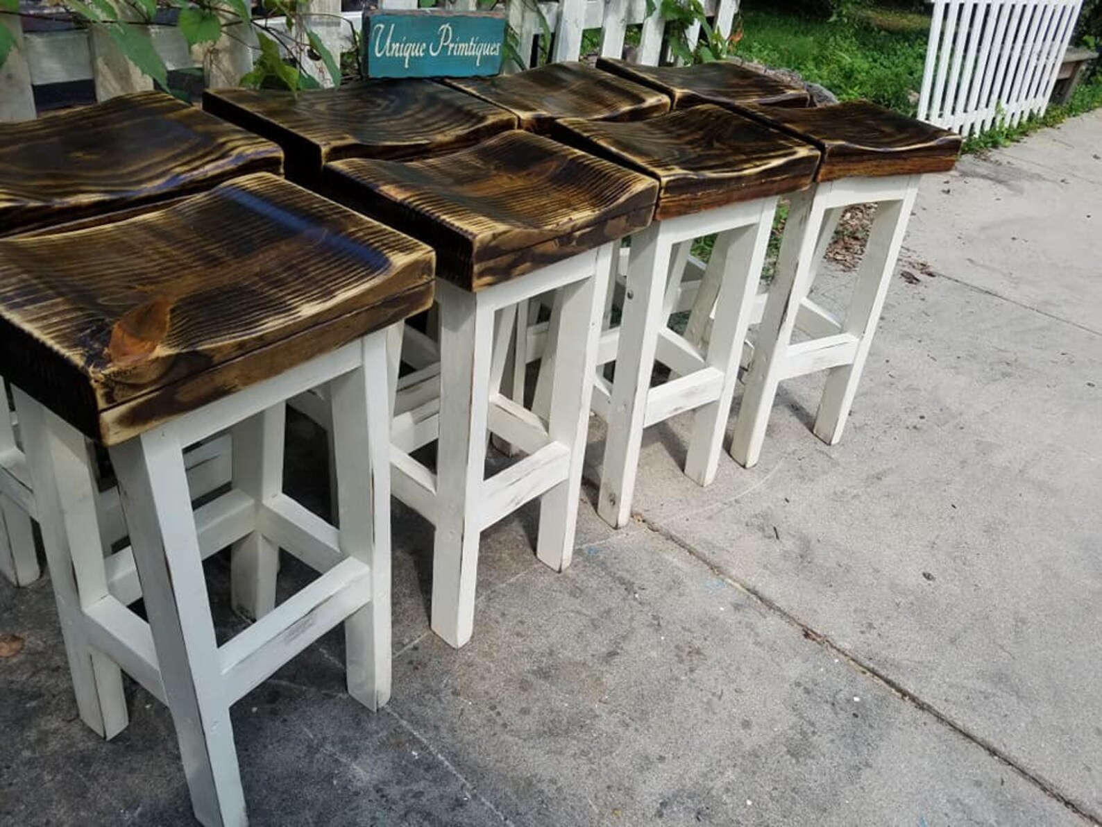 FARMHOUSE BAR STOOL Rustic Farm House Kitchen Tall or Short | Etsy