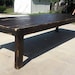 RUSTIC 12-foot FARMHOUSE TABLE Large Farm House Kitchen Dark Walnut ...