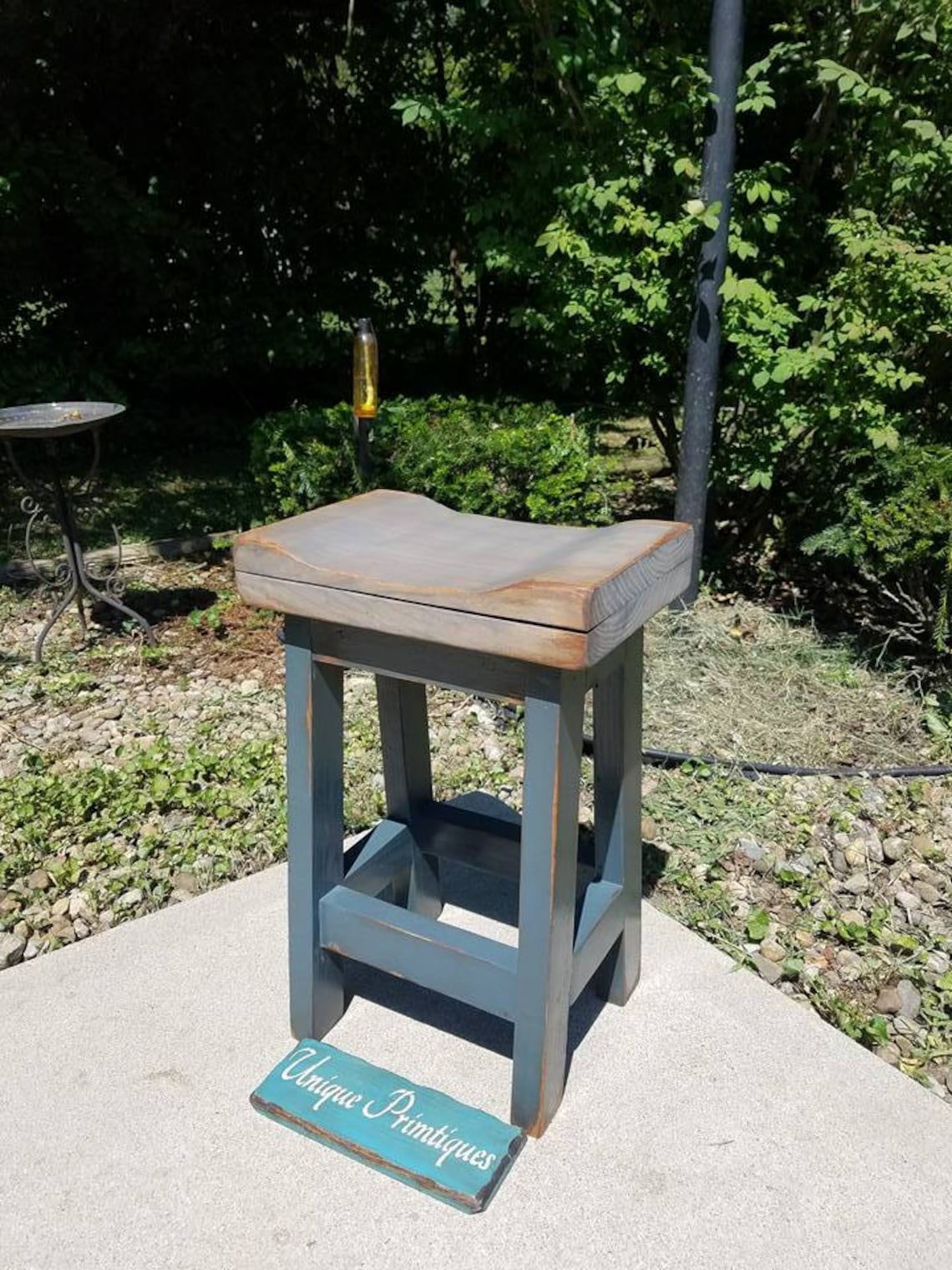 FARMHOUSE BAR STOOLS Four Rustic Farm House Reclaimed Wood | Etsy