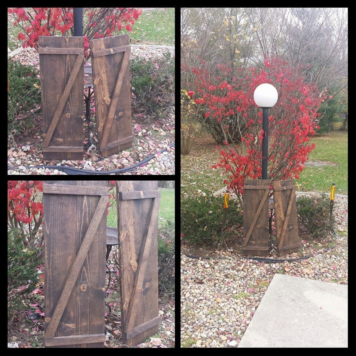 Reclaimed Rustic Wood SHUTTERS Set Of FOUR Dark Walnut Stained | Etsy