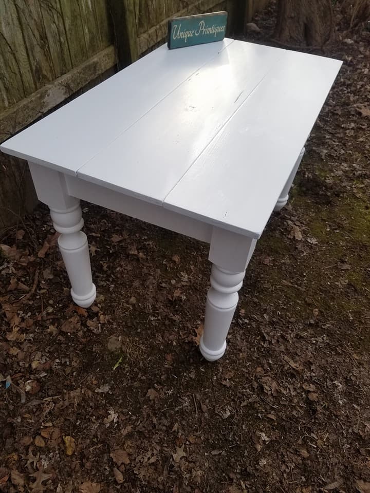 Rustic KITCHEN TABLE Turned Leg Reclaimed Wood Farm House | Etsy