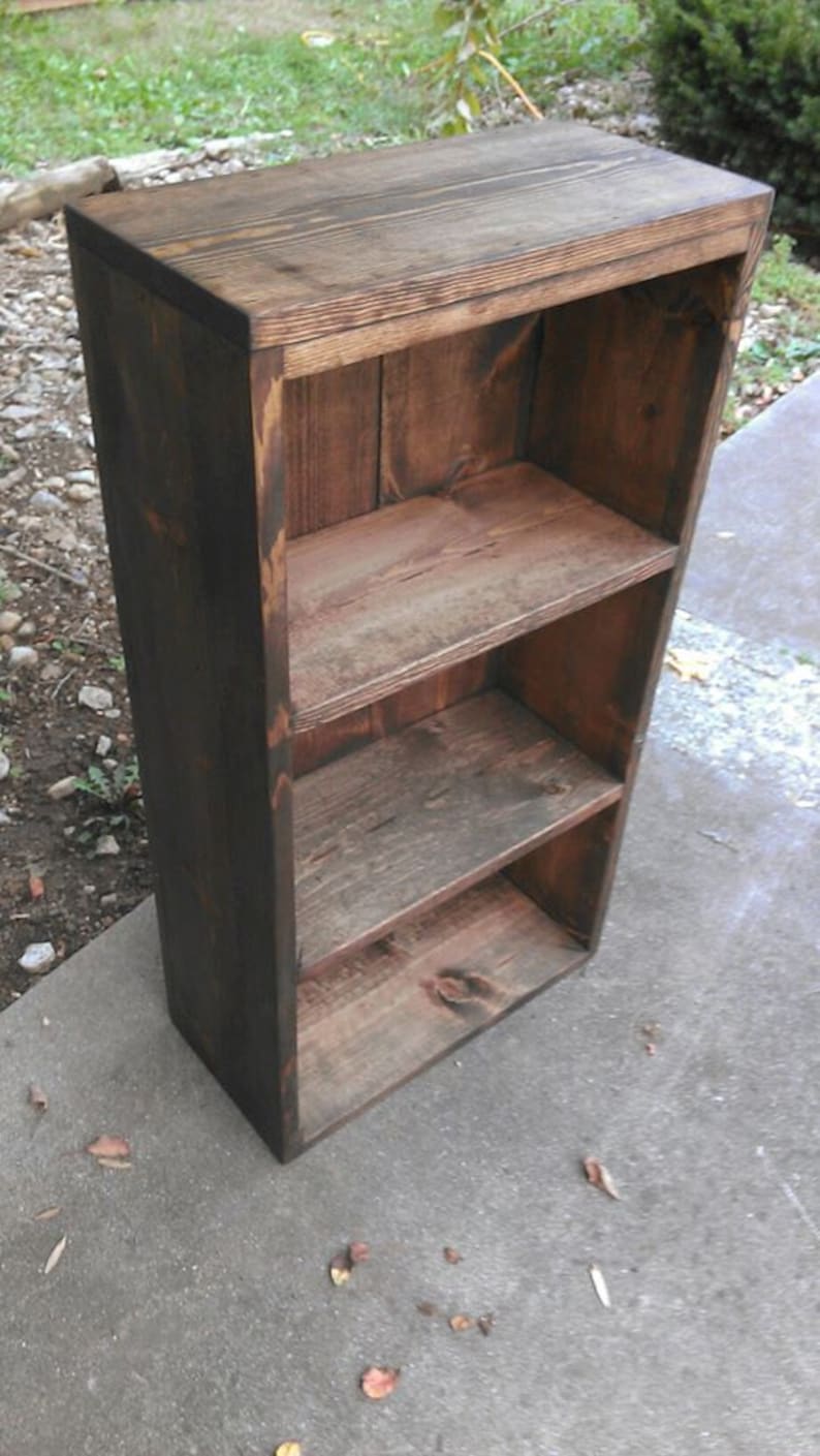 RUSTIC FARMHOUSE BOOKCASE Shelving Storage Shelf Reclaimed Wood Books ...