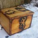 WOOD ART Fire Burned Wooden Storage Box Cabin Hunting Hunter | Etsy