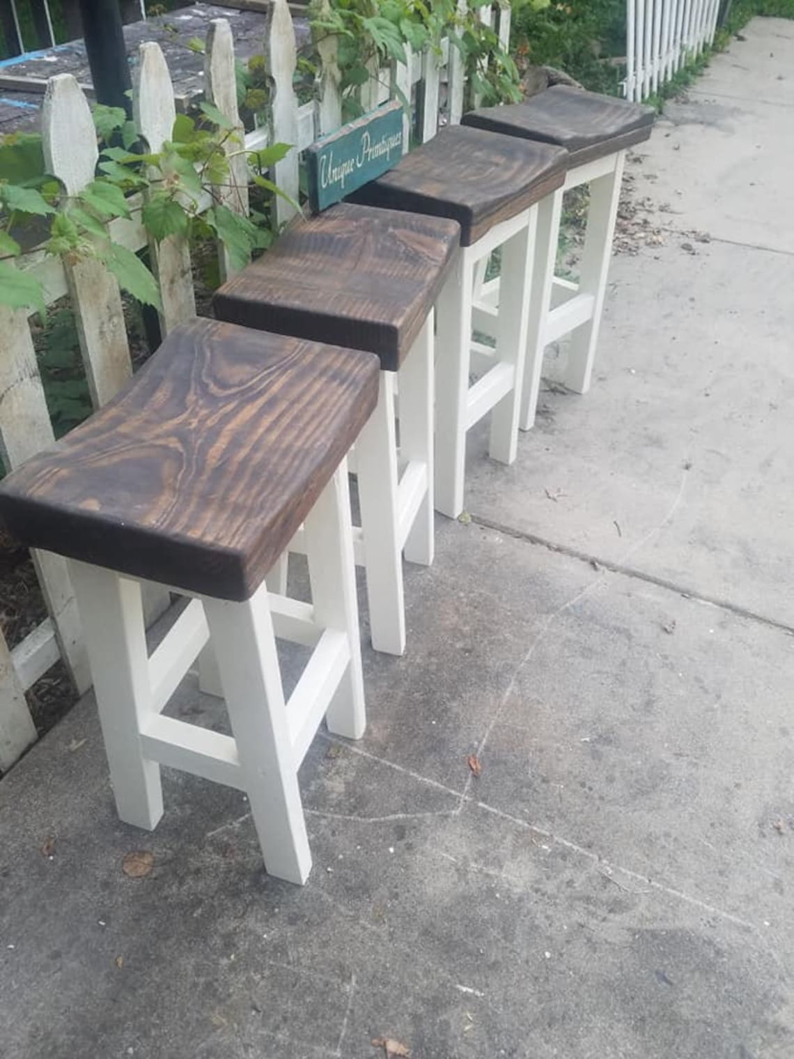 FARMHOUSE BAR STOOLS Lot of Four Rustic Farm House Kitchen - Etsy