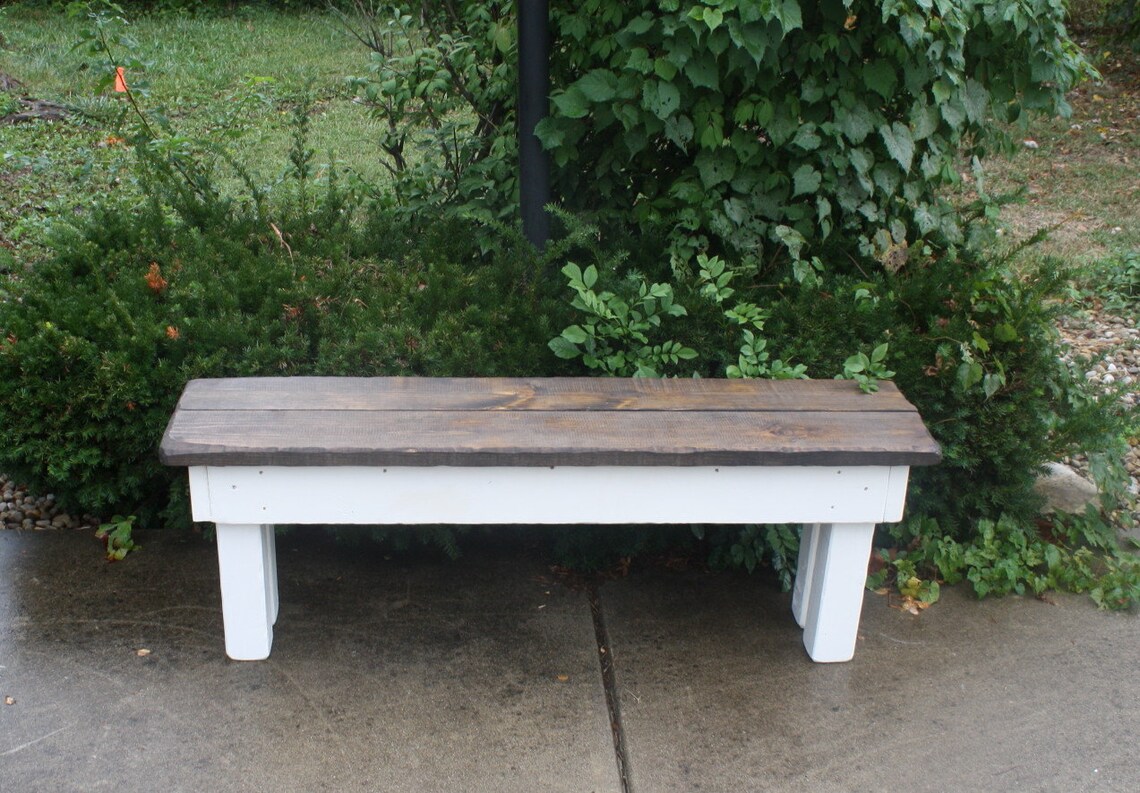 RUSTIC FARMHOUSE BENCH Dining Kitchen Porch Indoor Outdoor - Etsy
