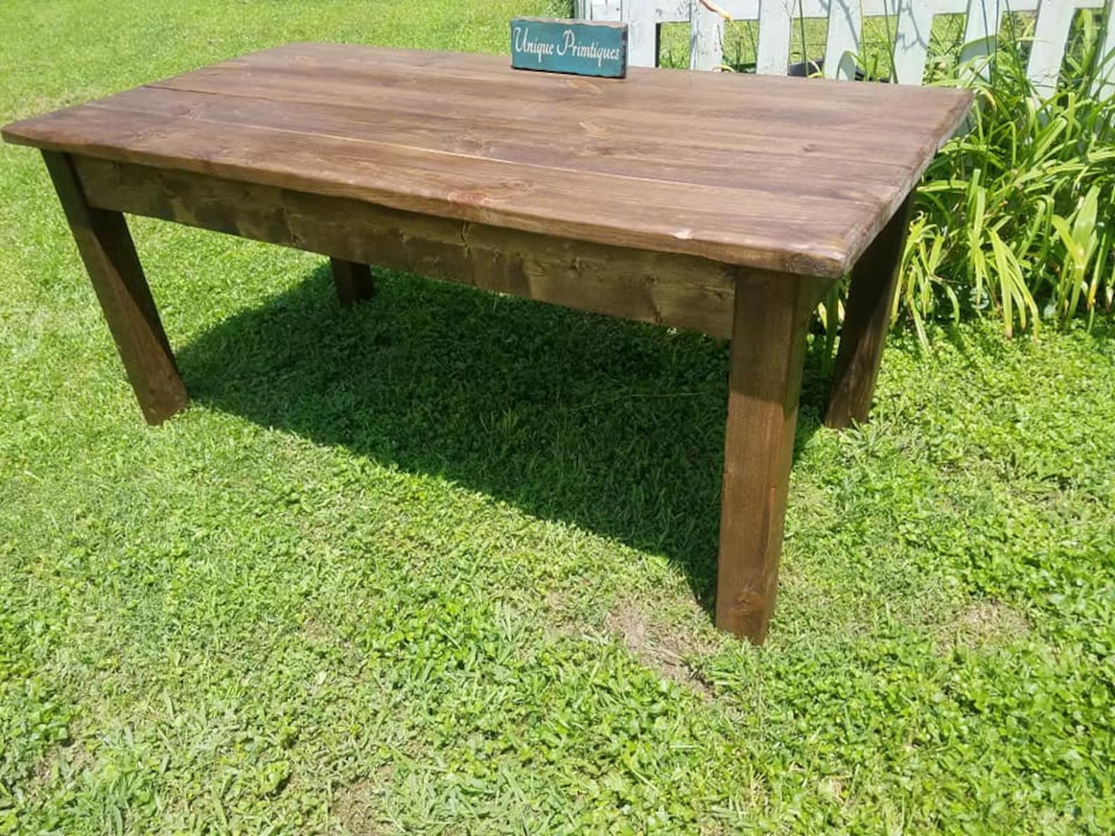 Rustic FARMHOUSE TABLE Wood Farm House Kitchen Dining Reclaimed ...