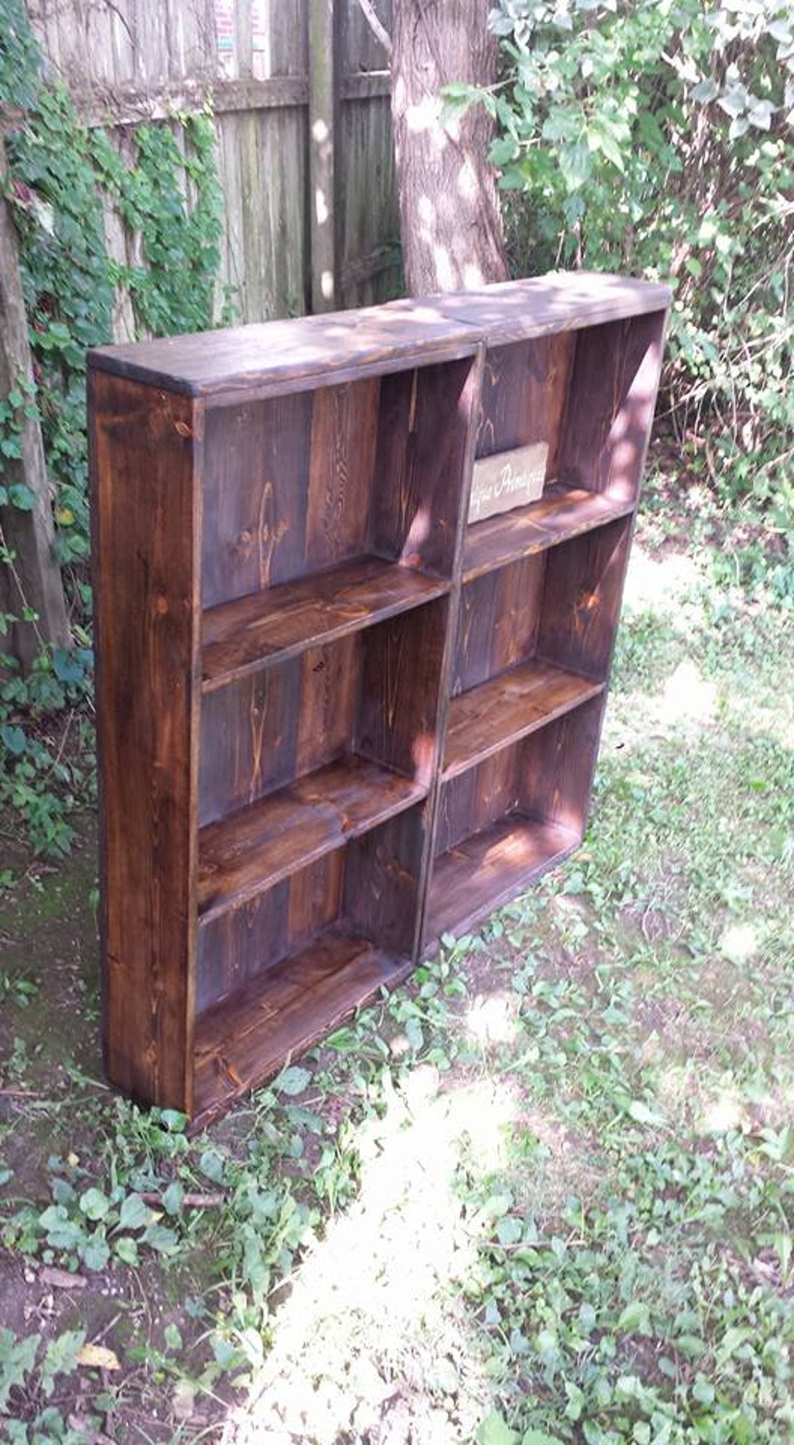 RUSTIC FARMHOUSE BOOKCASE Tall Reclaimed Wood Book Shelf x2 | Etsy