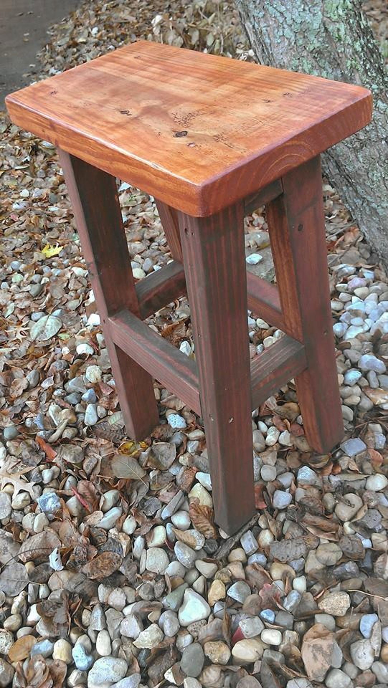 FARMHOUSE BAR STOOL Rustic Farm House Kitchen American Walnut | Etsy