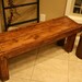 RUSTIC KITCHEN TABLE Set W/two Benches Set Custom Sizes Colors Country ...