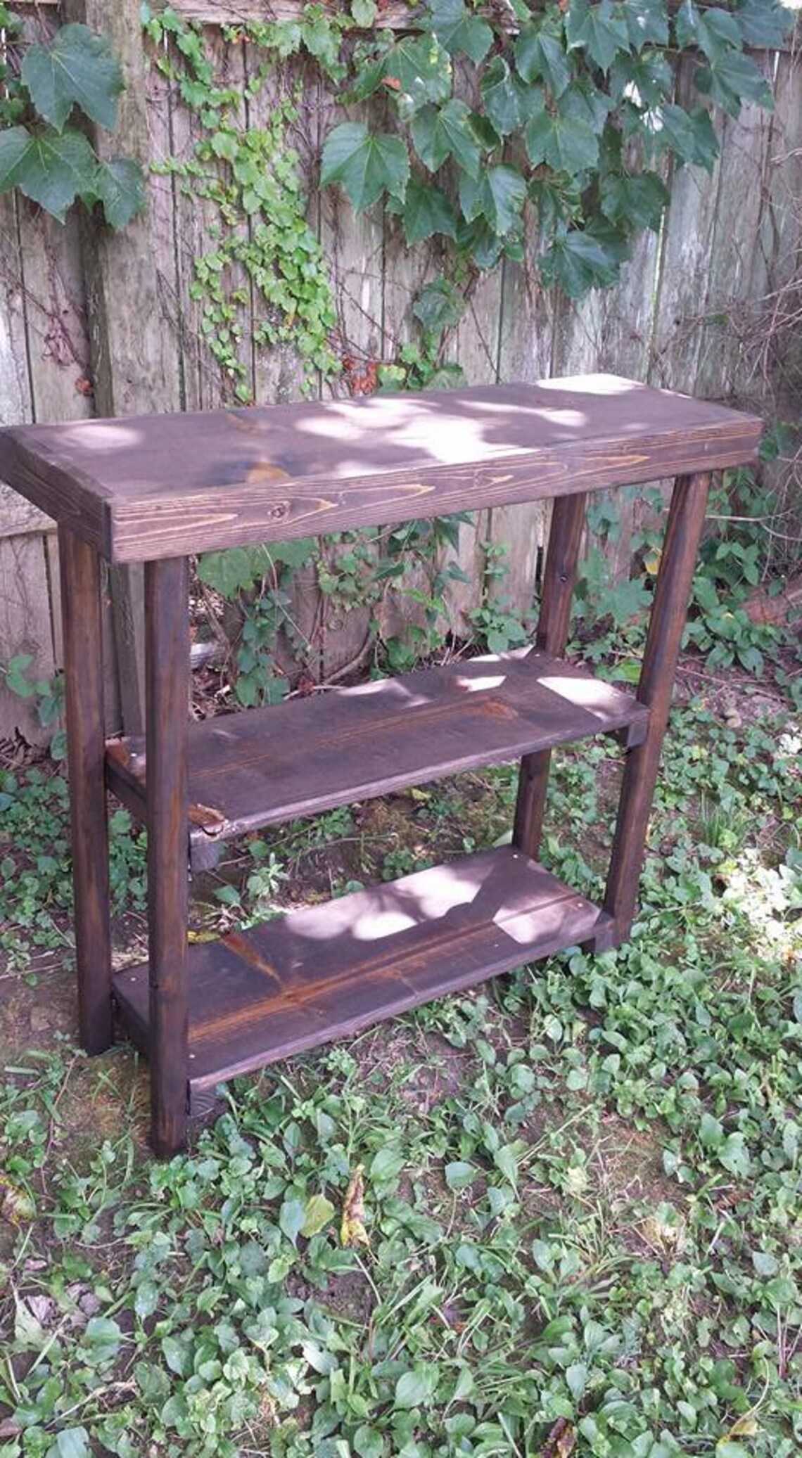 Rustic Primitive Reclaimed Wood SOFA Hall Console Table Book | Etsy