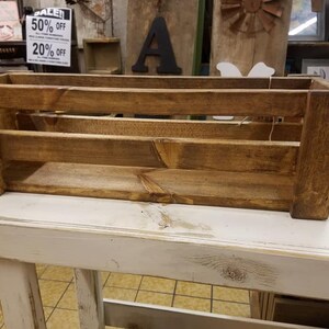 Rustic Wood CRATE Bleached Blue Hand Made Bathroom Kitchen Living Room ...