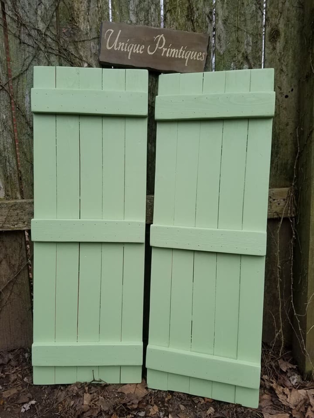 Rustic Wood Shutters Country Barn Display Indoor Outdoor Primitive ...