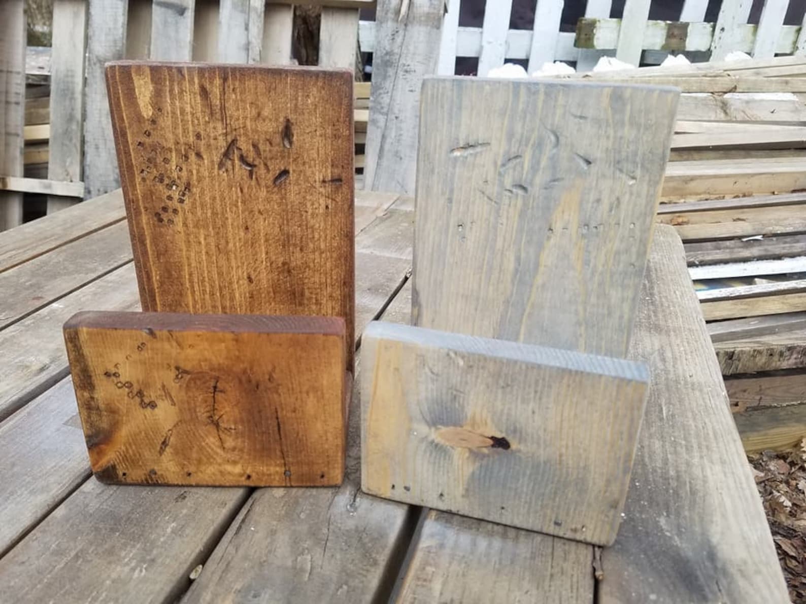 Rustic Brochure Display Holder Business Restaurant Show Event ...