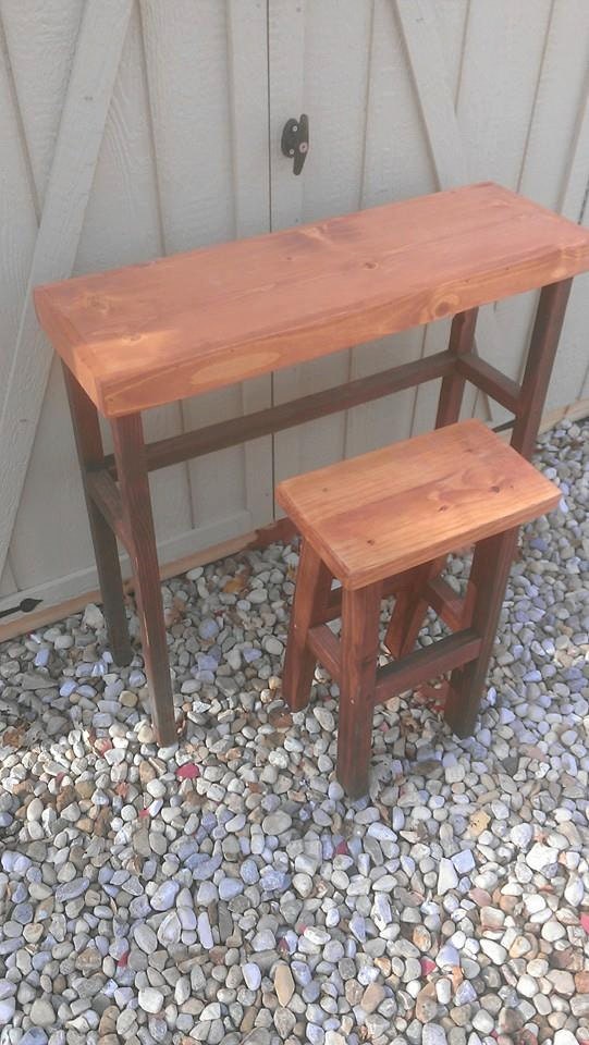 FARMHOUSE BAR STOOL Rustic Farm House Kitchen American Walnut | Etsy
