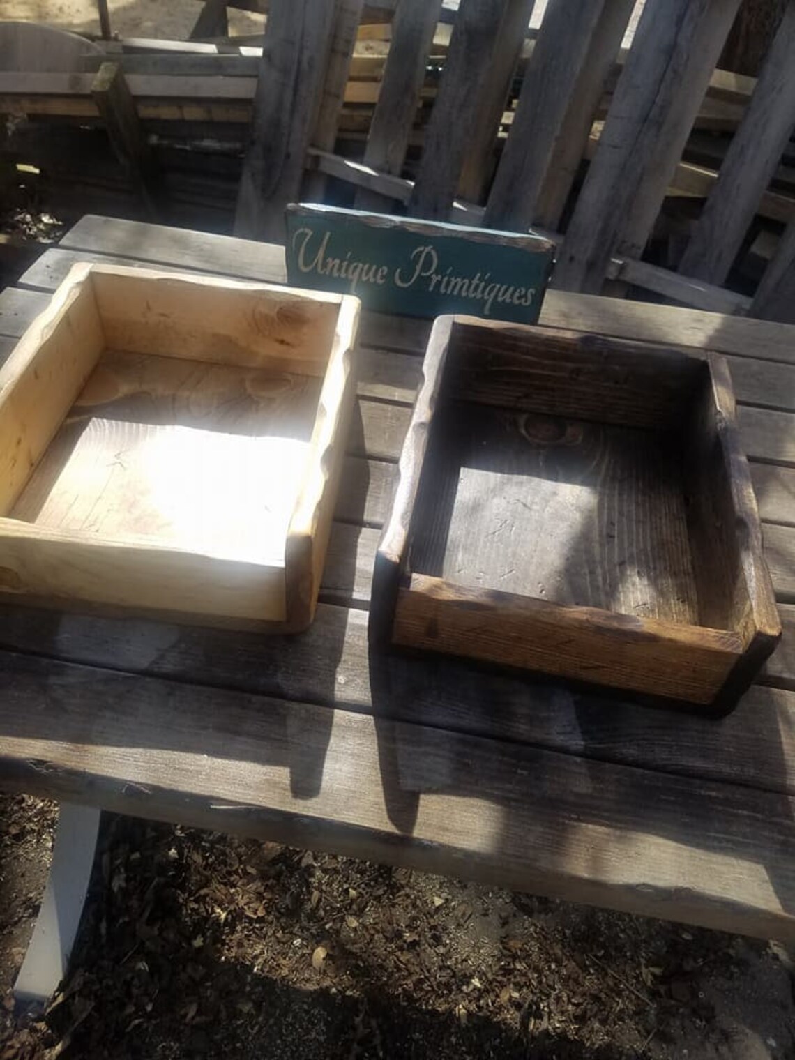 Rustic Reclaimed Wood PAPER TRAY Box Hand Made Home Office Business ...