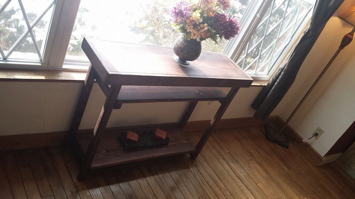 Rustic Primitive Reclaimed Wood SOFA Hall Console Table Book | Etsy