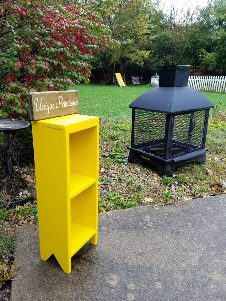 Small Yellow Book Shelf Bookcase CD Movie Rack Multi | Etsy