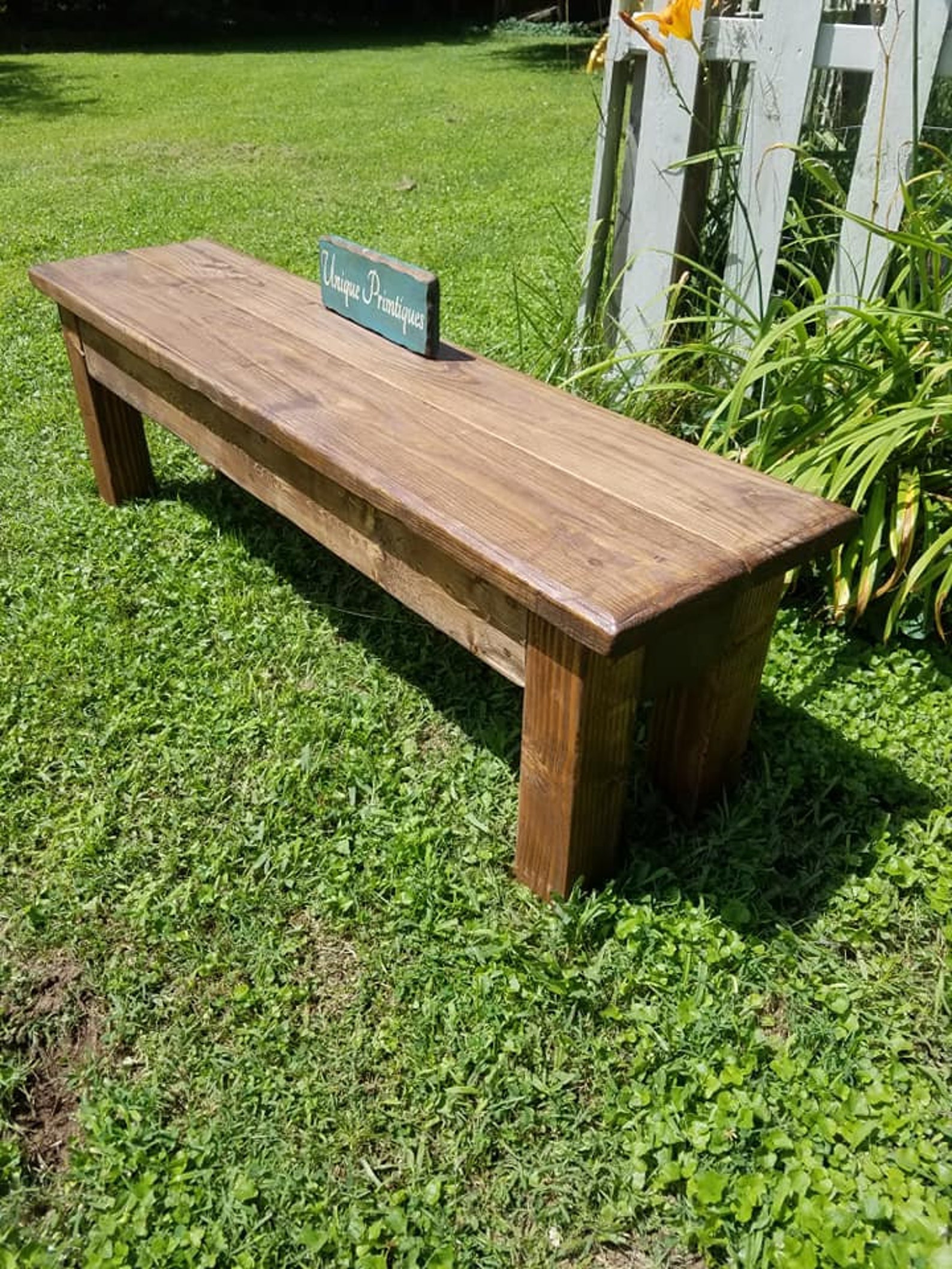 RUSTIC FARMHOUSE BENCH Farm House Indoor Outdoor Kitchen | Etsy
