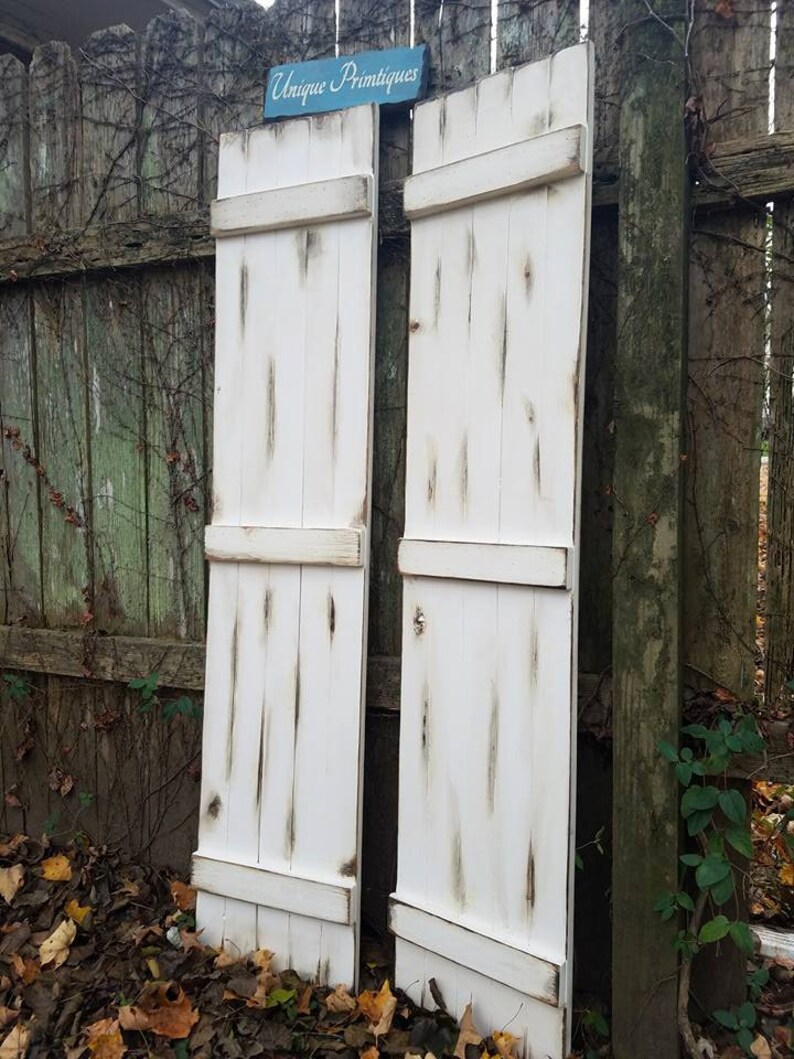 RUSTIC WOOD SHUTTERS 5-slat Country Barn Display Indoor - Etsy
