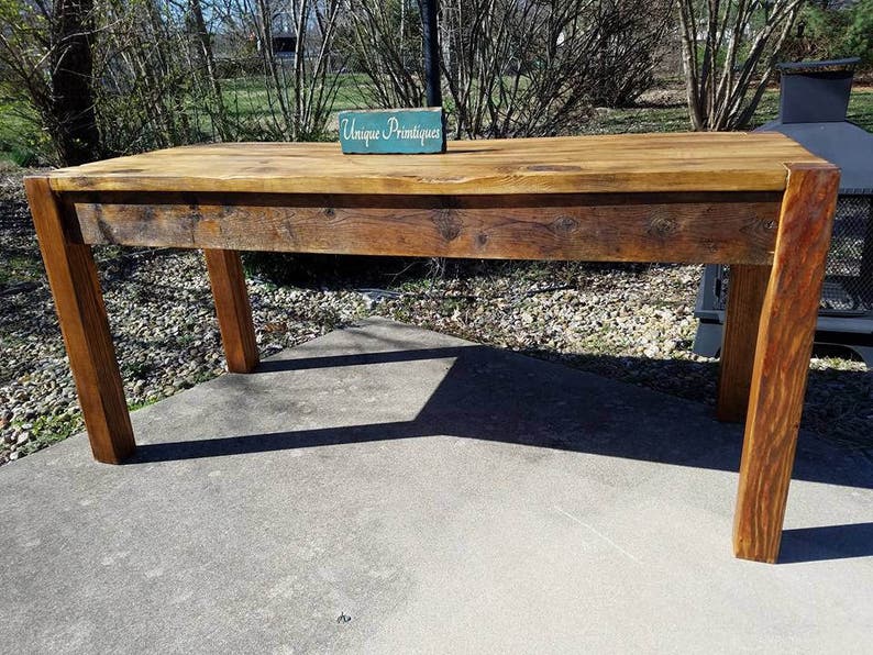 RUSTIC KITCHEN TABLE Office Desk Farm House Country Farmhouse | Etsy