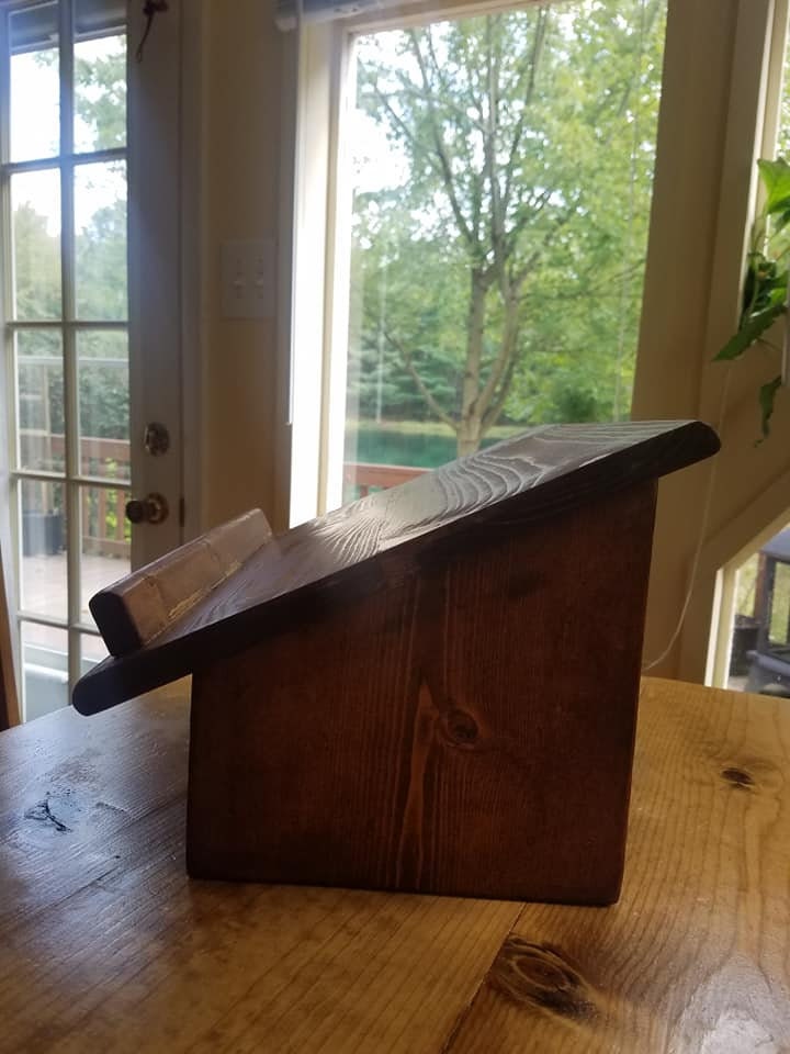 RUSTIC BOOK STAND Bookstand Kindle Tablet Cookbook Cook Book Holder Art ...