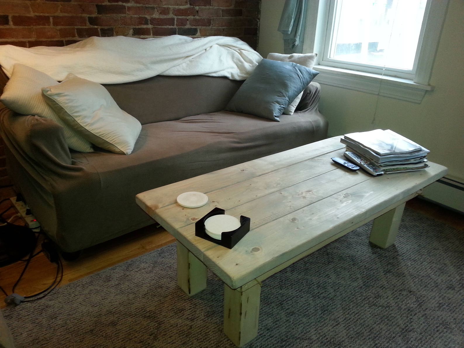 Rustic COFFEE TABLE Weathered Oak Antique Paint Distressed Reclaimed ...