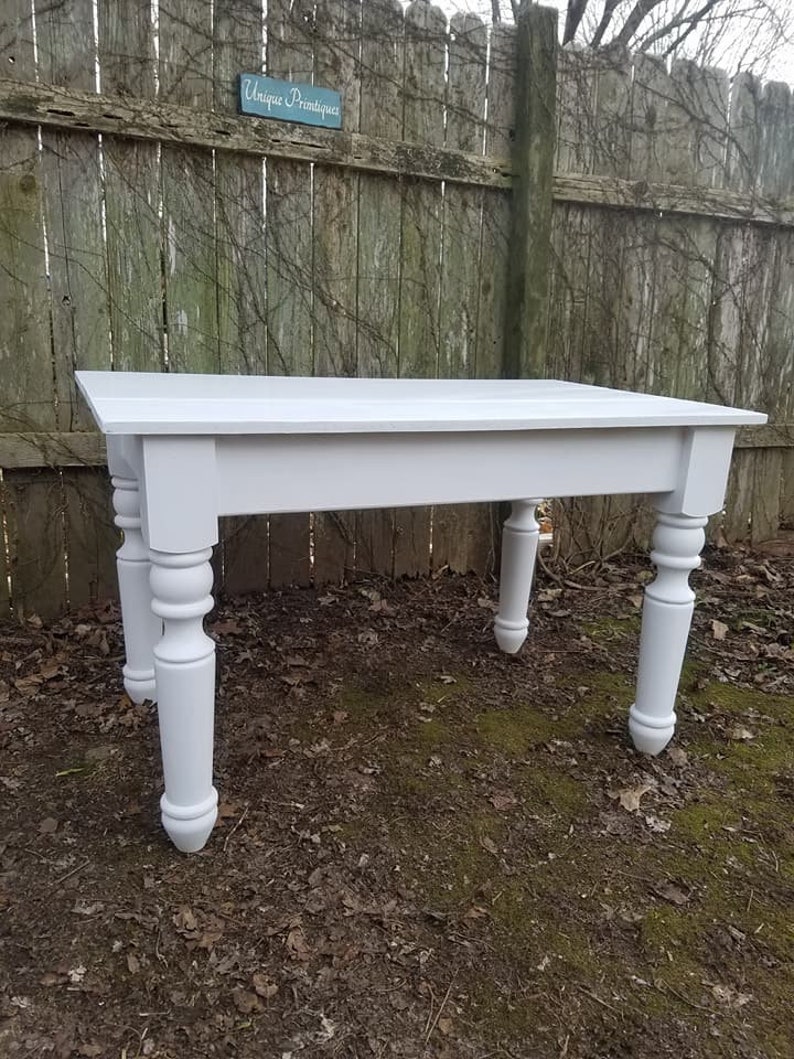 Rustic KITCHEN TABLE Turned Leg Reclaimed Wood Farm House - Etsy