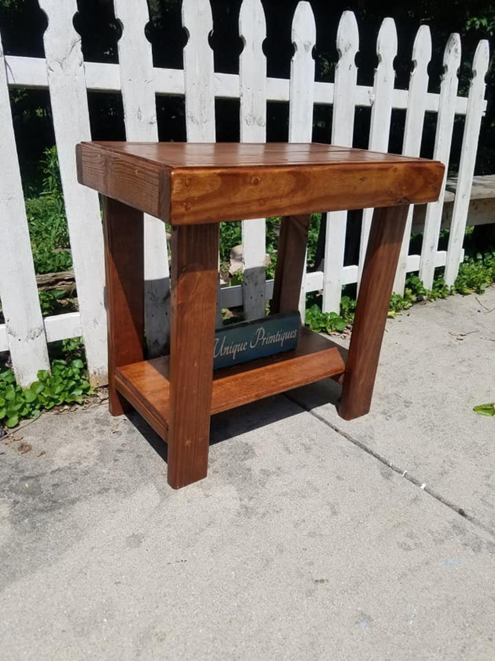 Rustic Side End TABLE Fish Tank Music Amp Plant Night TV Stand - Etsy