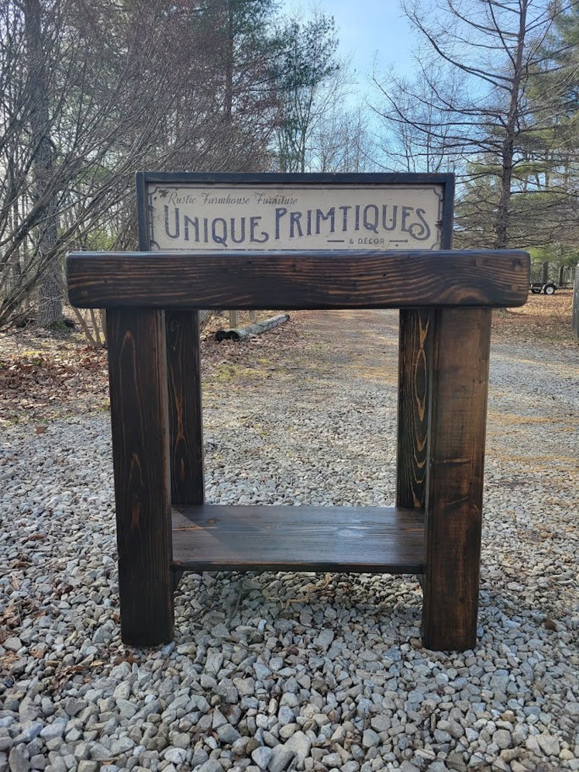 Rustic Side End TABLE Fish Tank Music Amp Plant Night TV Stand - Etsy