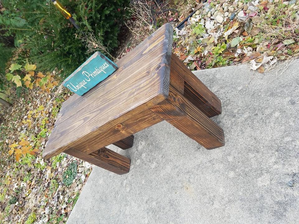 RUSTIC FARMHOUSE BENCH Farm House Reclaimed Wood Dark Walnut - Etsy