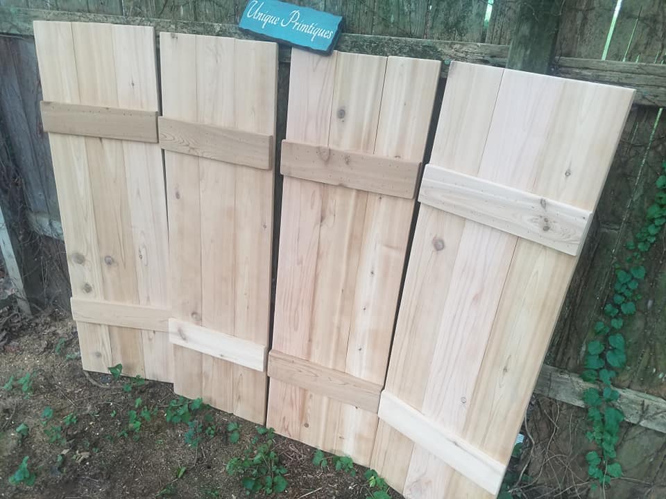 RED CEDAR SHUTTERS Farmhouse Style Rustic Farm House Wood Mini | Etsy