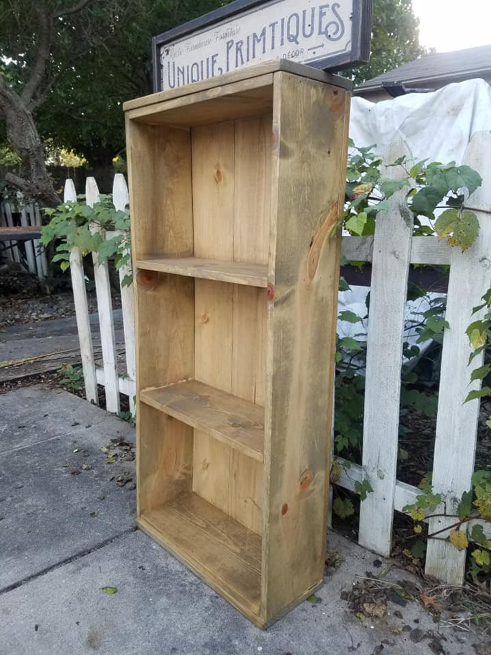 RUSTIC FARMHOUSE BOOKCASE Shelving Storage Shelf Driftwood Reclaimed ...