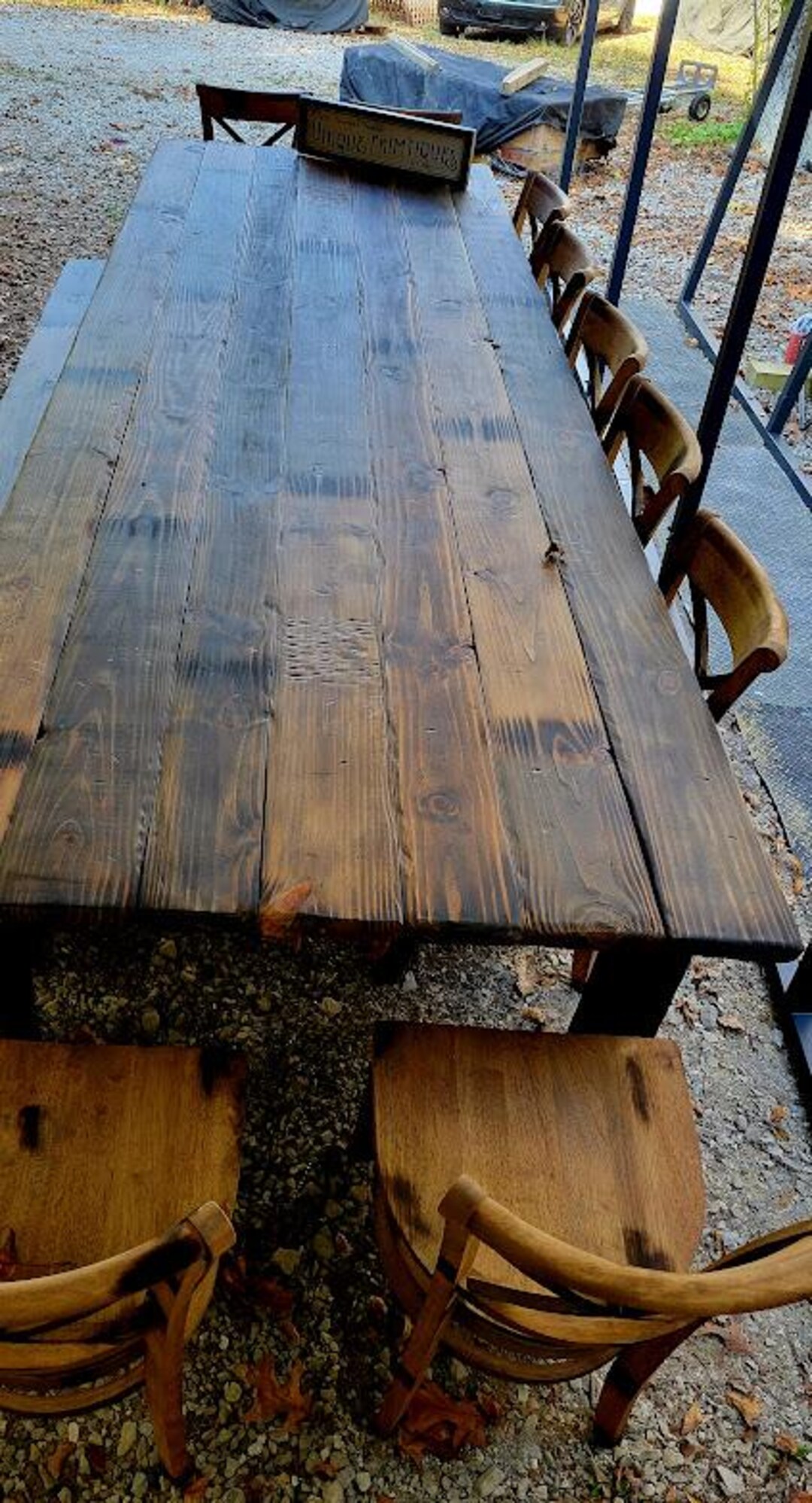 Rustic FARM TABLE 10 12 14 Foot FT Set W/you Pick Chairs Farmhouse ...