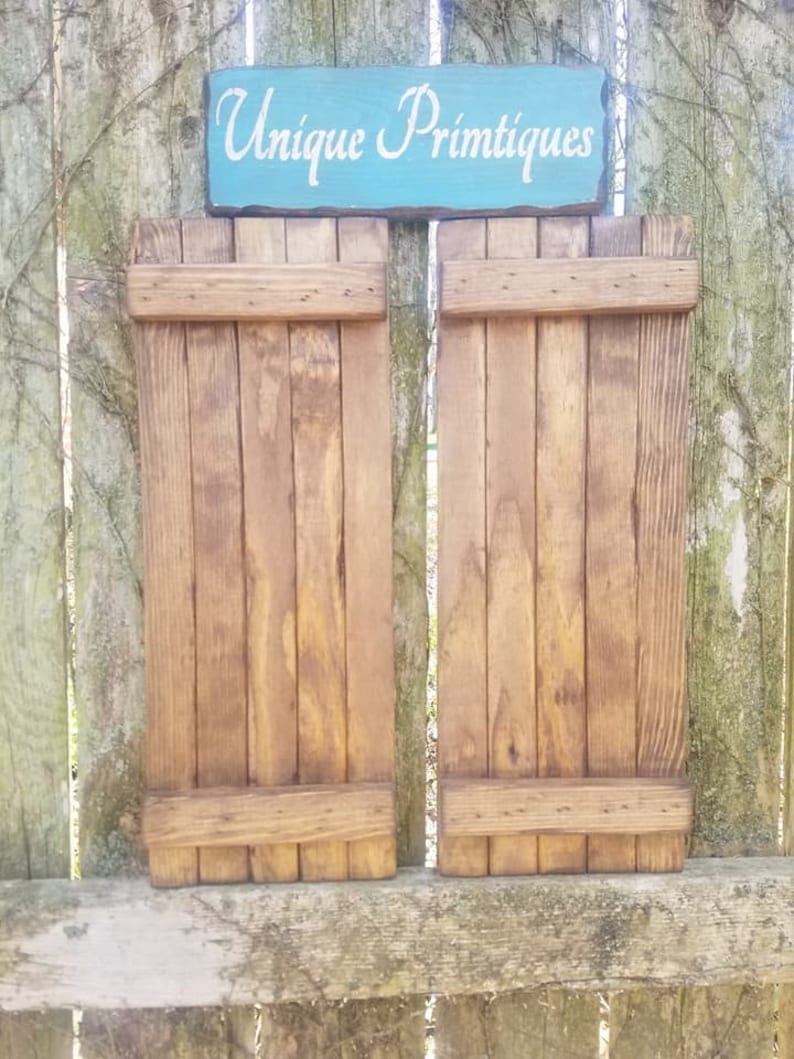 Rustic Wood Shutters 7-3/4x20 Reclaimed Wood Primitive Cabin - Etsy
