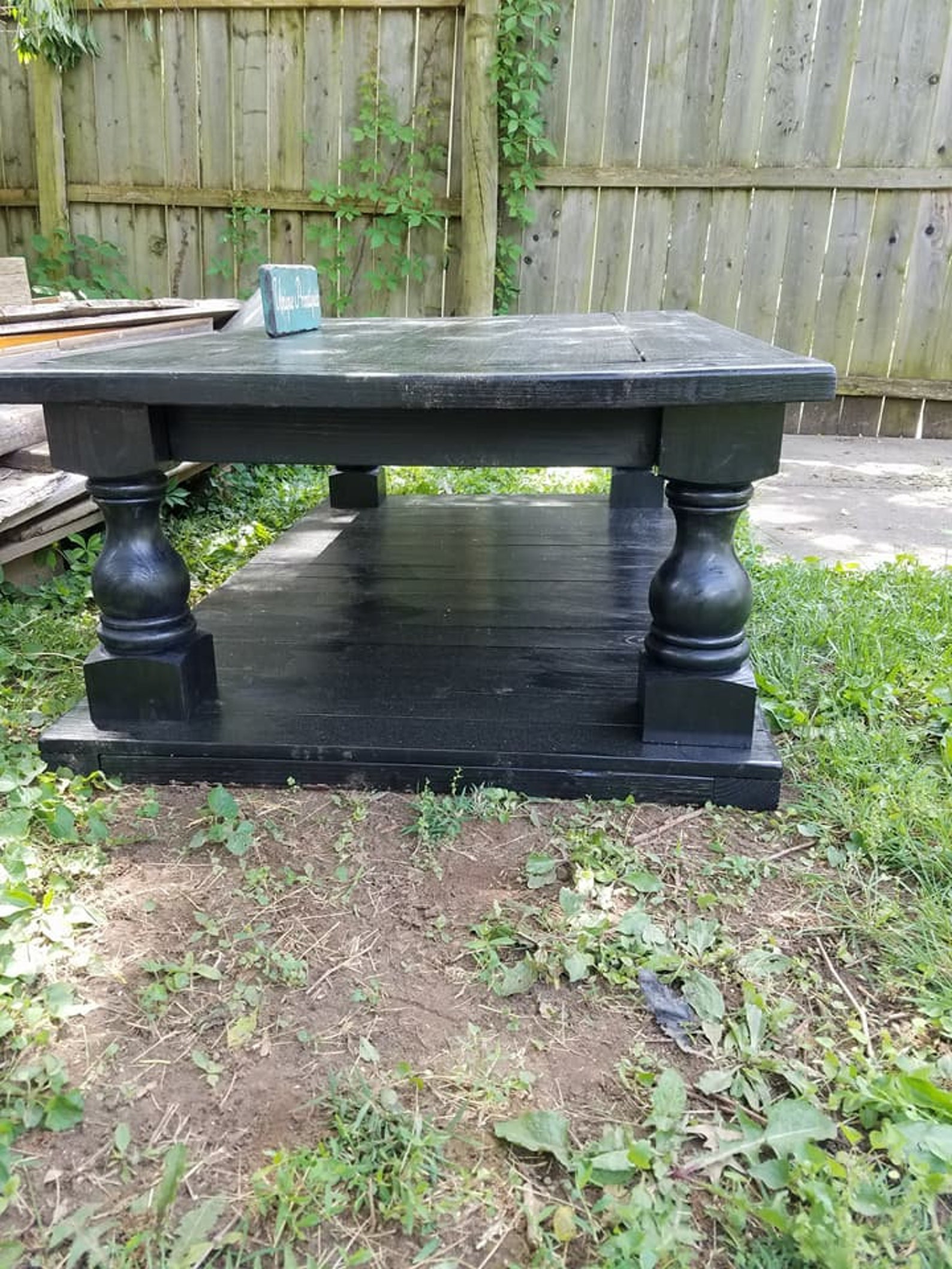 Balustrade COFFEE TABLE Solid Rustic Reclaimed Salvaged Wood Custom ...