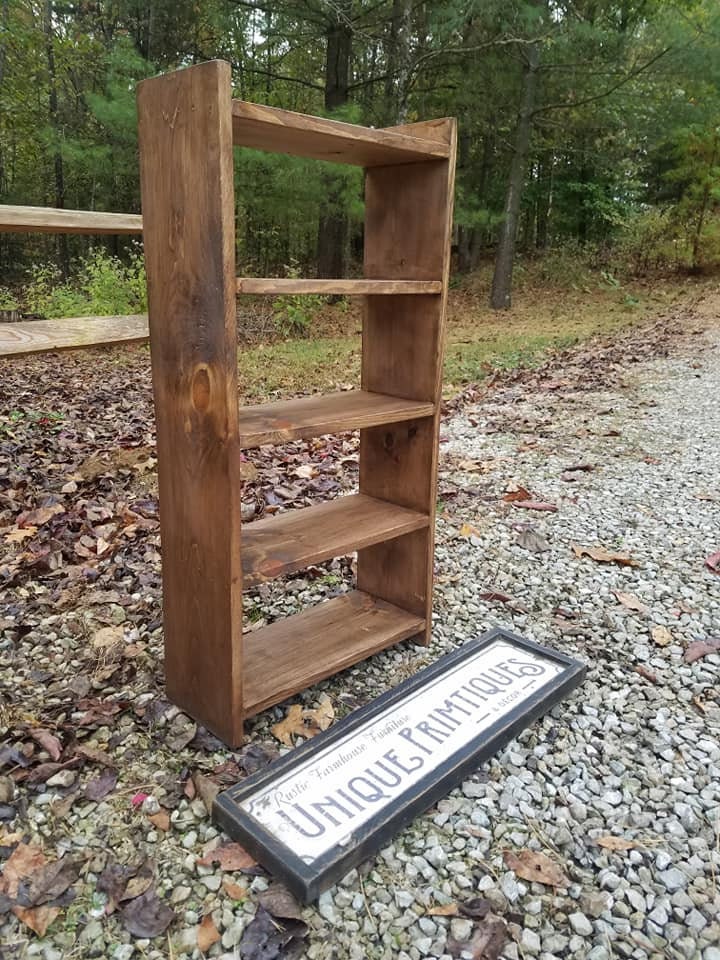 RUSTIC FARMHOUSE LADDER Bookcase Farm House Shelving Reclaimed Wood ...