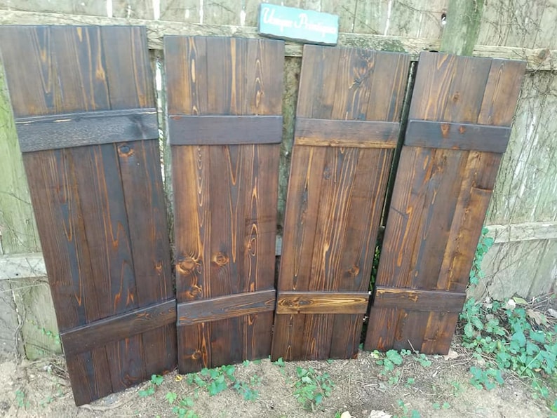 RED CEDAR SHUTTERS Farmhouse Style Rustic Farm House Wood Mini - Etsy