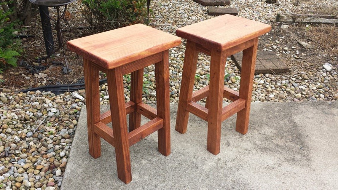 ONE Rustic FARMHOUSE Bar STOOL Farm House Kitchen Dining Bench - Etsy