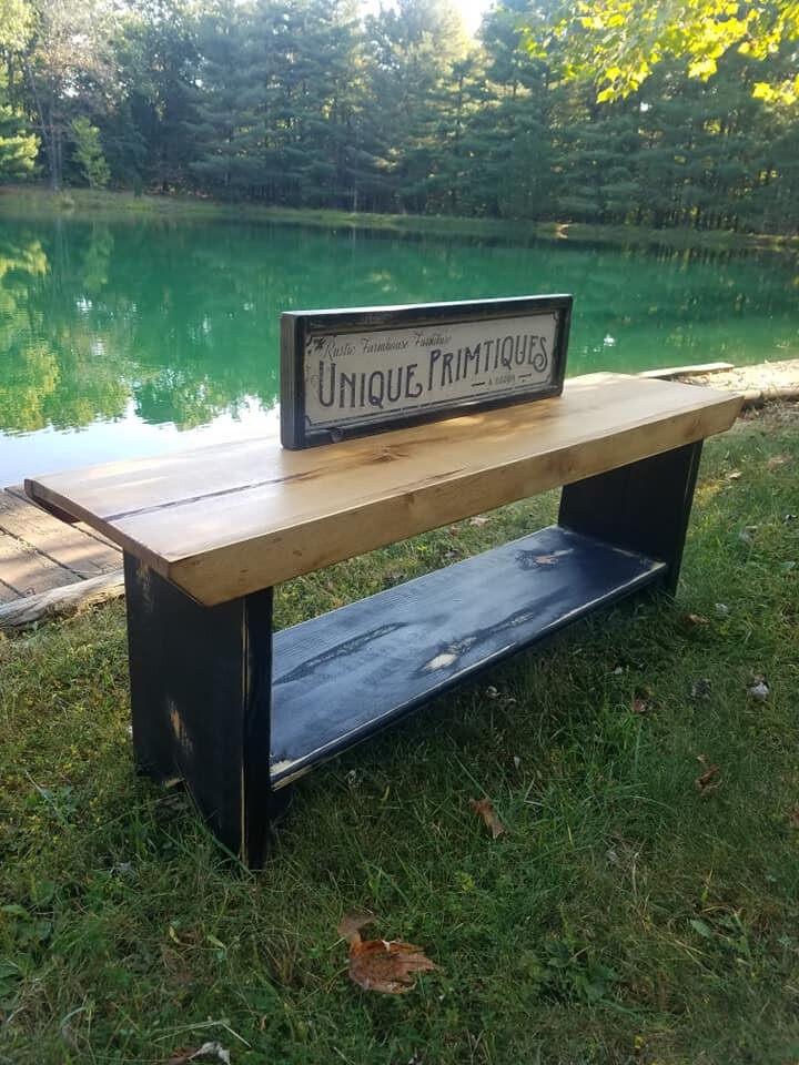 RUSTIC FARMHOUSE BENCH 12x50x18h Large Table Riser Mud Room | Etsy