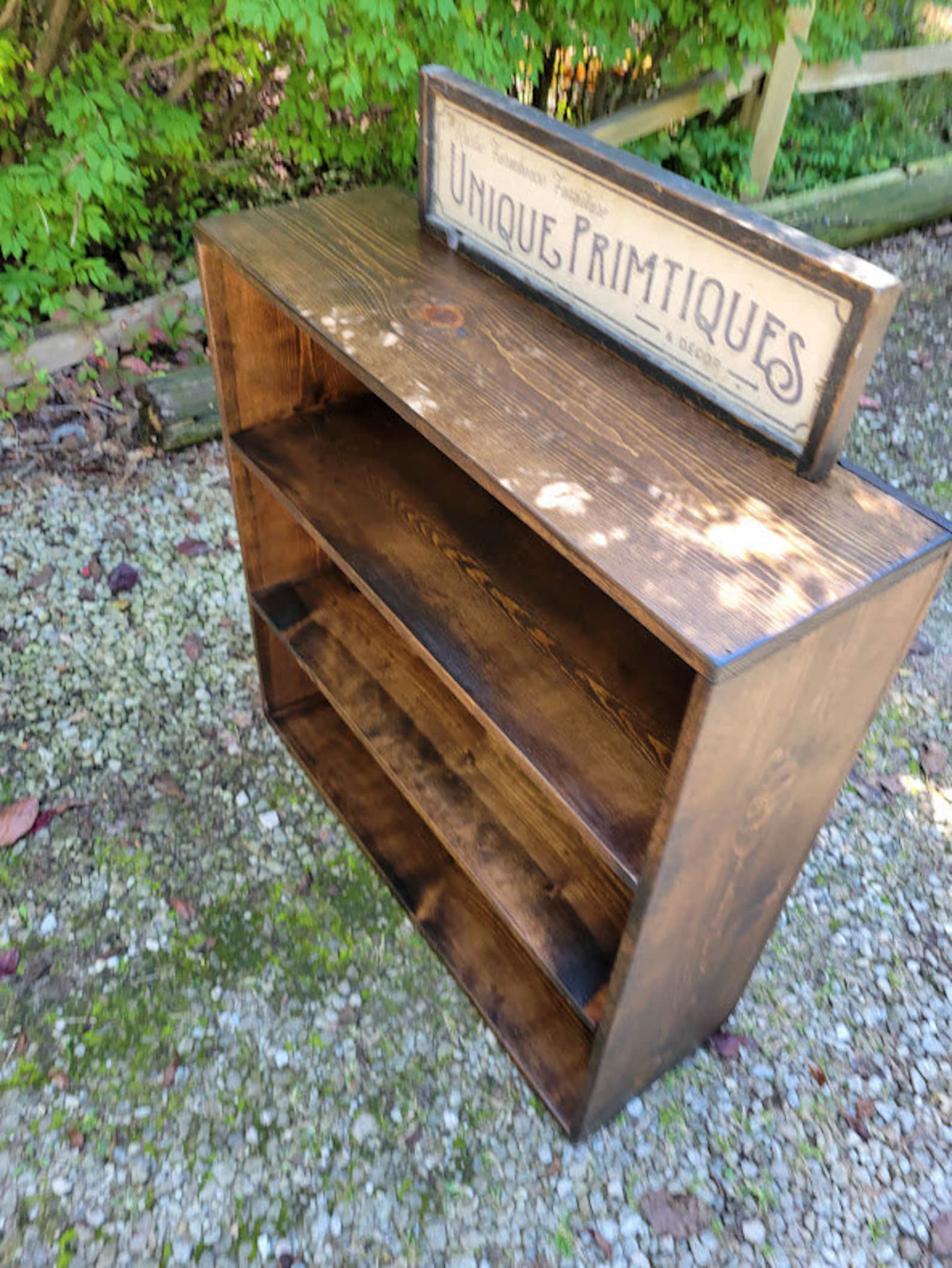 RUSTIC FARMHOUSE BOOKCASE Farm House Country Cabin Shelving - Etsy