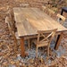 Rustic FARM TABLE 8-foot 9-piece Set W/ Chairs Farm House Country Cabin ...